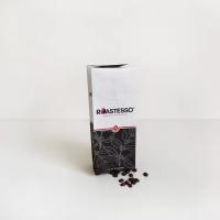 China Custom Biodegradable Factory Wholesale Kraft Paper Coffee Bean Side Gusset Packaging Bag Black Bag for sale