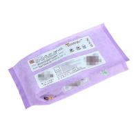 China Custom Logo Side Gusset Plastic Flat Skincare Wet Wipes Packaging Film Bag For Baby Wet Tissue Packaging Bag for sale