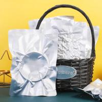 China Silver Color Big Vacuum Sealed Bag Aluminum Foil Food Packaging Bags Vacuum Heat Seal for sale
