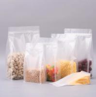 China Custom Flat Bottom Eight Side Seal Clear Transparent Zip Lock Dry Fruit Food Rice Packaging Plastic Stand Up Pouch for sale