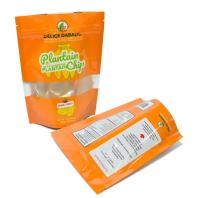 China Snack Chips Packaging Custom Logo Zipper Food Grade Bags Pouch Sachet Plantain Chips Resealable Composite Plastic for sale