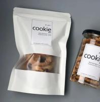 China Moisture Smell Proof Chips Cookie Snack Food Pouch Bag Kraft Paper Stand Up Zip Lock Pouch For Coffee Packaging Bag for sale