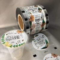 China Custom Clear Boba Tea Cup Packaging Roll Plastic Bubble Sealing Film For Coffee Wine Soda Mineral Water Whisky for sale