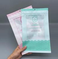 China Clear Transparent Gloves Packaging Frosted Zipper Bag For Mittens Cosmetics Plastic Mylar Ziplock Bags Three Side Seal for sale