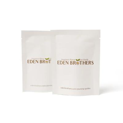China Wholesale High Quality Custom Printed 3 Side Seal Pouch Flat Custom Kraft White Flat Pouch On Sale for sale