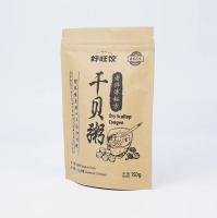 China Aluminium Foil Zipper Top Stand Up Pouch With Heat Seal Kraft Paper PET PE Plastic For Food Packaging for sale