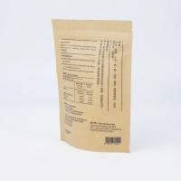 China Aluminium Foil Zipper Top Stand Up Pouch With Heat Seal Kraft Paper PET PE Plastic For Food Packaging for sale
