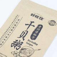 China Aluminium Foil Zipper Top Stand Up Pouch With Heat Seal Kraft Paper PET PE Plastic For Food Packaging for sale