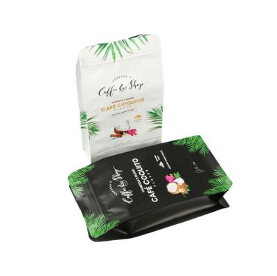 China Custom Printing Laminated Heat Sealing Side Gusset Aluminum Foil Plastic Custom Coffee Packaging Pouch Bag for sale