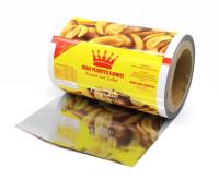 China Factory Of Plastic Print Film Roll Used For Snacks/Potato Chips/Nuts Packaging, Laminated Small Bag Snack Packaging Film Roll for sale