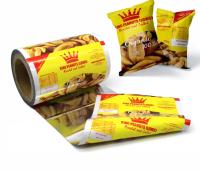 China Wholesale Food Grade Printed Chips Packaging Bags Laminate Rolls PET Plastic Bag Roll Mylar Aluminium Packaging Foil Film Roll for sale