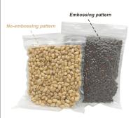 China Factory OEM Custom Food Storage Double Zipper Embossing Nylon Vacuum Seal Bags for sale