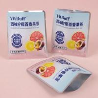 China Custom Small Heat Sealable Three Side Seal Fruit Matte Sachet Empty Tea Sachet Bag For Tea Moisture Proof Zipper Bag for sale