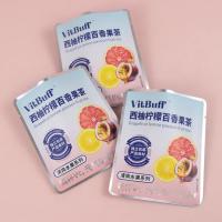 China Custom Small Heat Sealable Three Side Seal Fruit Matte Sachet Empty Tea Sachet Bag For Tea Moisture Proof Zipper Bag for sale