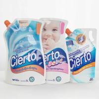 China Custom High-Capacity Packaging For Liquid Detergent Standing Bag With Corner Spout Plastic Pouches for sale