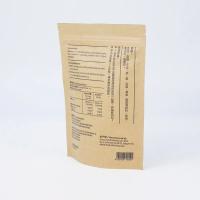 China Aluminium Foil Zipper Top Stand Up Pouch With Heat Seal Kraft Paper PET PE Plastic For Food Packaging for sale