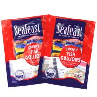 China Custom Printed Vacuum Fish Chicken Frozen Food Packaging 3 Side Seal Plastic Bags With Logos for sale