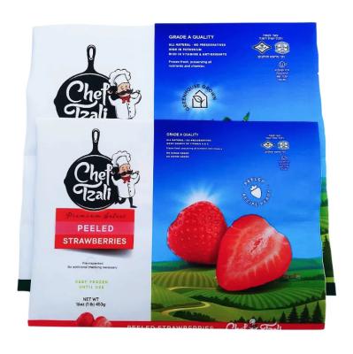China Hot Sale Heat-Sealed Vacuum Pouch With Custom Logo For Frozen Fruit Vegetable Milk Sugar Pet Food Jelly Storage Food Packaging for sale