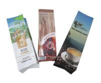 China Custom Printed Aluminum Foil Reusable Zipper One Way Valve Sustainable Side Gusset Coffee Tea Food Plastic Packaging Bags for sale