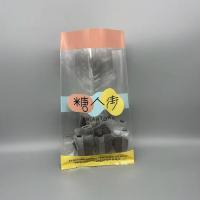 China Custom Back Seal Pouch Clear Side Gusset Quad Seal Stand Up Food Nut Snack Candy Eight Side Seal Transparent Plastic Bag for sale