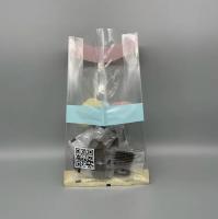 China Custom Back Seal Pouch Clear Side Gusset Quad Seal Stand Up Food Nut Snack Candy Eight Side Seal Transparent Plastic Bag for sale