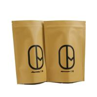 China Doypack Ziplock Brown White Kraft Craft Paper Standing Up Pouches Food Powder Tea Coffee Packaging Zipper Bags for sale