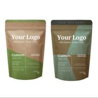 China Doypack Ziplock Brown White Kraft Craft Paper Standing Up Pouches Food Powder Tea Coffee Packaging Zipper Bags for sale