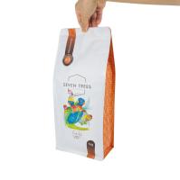 China Customized LOGO Printing Flat Bottom Pouch Gusset Eight Side Seal Pet Food Bag Rice Cookie Dry Goods Food Plastic Bag For Coffee for sale