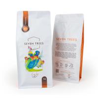 China Customized LOGO Printing Flat Bottom Pouch Gusset Eight Side Seal Pet Food Bag Rice Cookie Dry Goods Food Plastic Bag For Coffee for sale