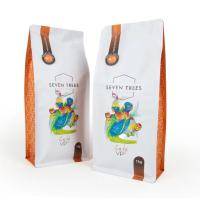 China Customized LOGO Printing Flat Bottom Pouch Gusset Eight Side Seal Pet Food Bag Rice Cookie Dry Goods Food Plastic Bag For Coffee for sale