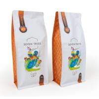 China Customized LOGO Printing Flat Bottom Pouch Gusset Eight Side Seal Pet Food Bag Rice Cookie Dry Goods Food Plastic Bag For Coffee for sale