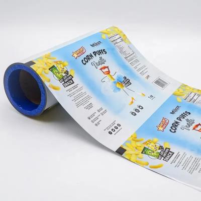 China Custom Foil Laminated Aluminum Plastic Food Flexible Packaging Film Roll Sachet For Taro Tomatto Potato Chips Packaging for sale