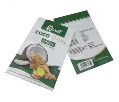China Custom Printed Heat Seal Three Side Sealed Zipper Plastic Food Grade Pouch Zip Lock Bag for sale