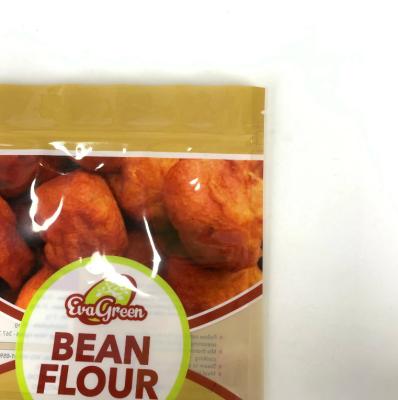 China Eco Friendly Resealable Plastic Bag Bean Flour Candy Cookies Snack Package Bag Stand Up Zipper Pouch For Food for sale