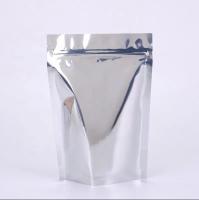 China Glossy Reusable Laminated Aluminum Foil Food Delivery Ziplock Bags Yin Yang Stand Up Pouch With Clear Front for sale