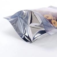China Glossy Reusable Laminated Aluminum Foil Food Delivery Ziplock Bags Yin Yang Stand Up Pouch With Clear Front for sale