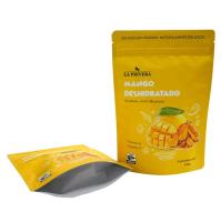 China Custom Aluminum Foil Dried Mango Food Packaging Bag Resealable Mylar Stand Up Pouch For Fruits for sale