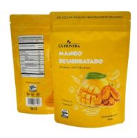 China Custom Aluminum Foil Dried Mango Food Packaging Bag Resealable Mylar Stand Up Pouch For Fruits for sale