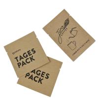 China Three Side Sealed Small Bags Biodegradable Custom Printing Sachet For Coffee Tea Candy Snack Edible Packaging Sample Bags for sale