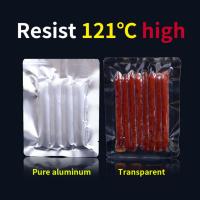 China Customized Food Grade Plastic, Pure Aluminum, Transparent 3-Side Sealed Vacuum Bag, Steaming Bag, Food Storage Packaging for sale