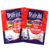 China Customized Printing Vacuum Fish Chicken Frozen Food Packaging With 3-Side Sealed Plastic Bag Logo for sale