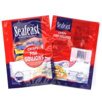 China Customized Printing Vacuum Fish Chicken Frozen Food Packaging With 3-Side Sealed Plastic Bag Logo for sale