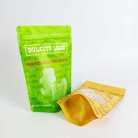 China Vertical Resealable Matte Finished Food Grade Snack Candy Bag With Transparent Window for sale