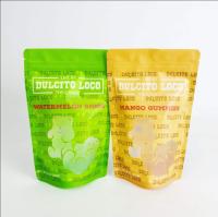 China Vertical Resealable Matte Finished Food Grade Snack Candy Bag With Transparent Window for sale