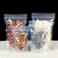 China 100 Pcs Full Clear Stand Up Pouch With Zip Lock Resealable Gift Packaging Bagf For Food Storage for sale