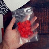 China 100 Pcs Full Clear Stand Up Pouch With Zip Lock Resealable Gift Packaging Bagf For Food Storage for sale