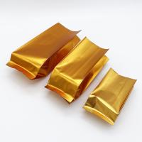 China Custom Logo Side Gusset Flat Bottom Stand Up Pouch Aluminum Foil Tea Bags With Heat Seal CPP & PE Plastic Food Packaging for sale
