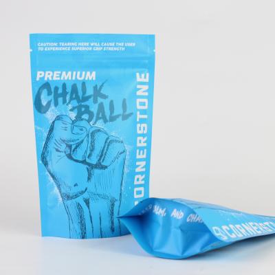 China Customized High Barrier Matte Powder Pen Ball Packaging Bag With Zipper And Aluminum Foil Upright Bag for sale