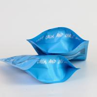 China Customized High Barrier Matte Powder Pen Ball Packaging Bag With Zipper And Aluminum Foil Upright Bag for sale