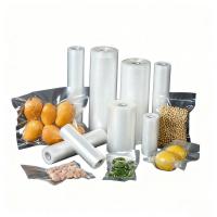 China Custom Printed Wholesale Transparent Nylon Vacuum Bag One Side Clear Pouch For Meat Or Vegetables for sale